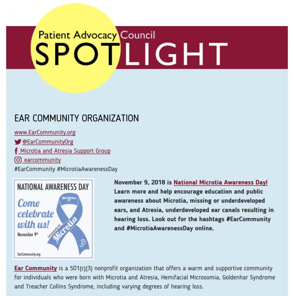 National Microtia Awareness Day, November 9th 2019 | Ear Community